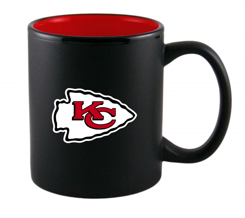 Kansas City Chiefs Black Matte Two Tone Mug 325ml - Sport-label.com