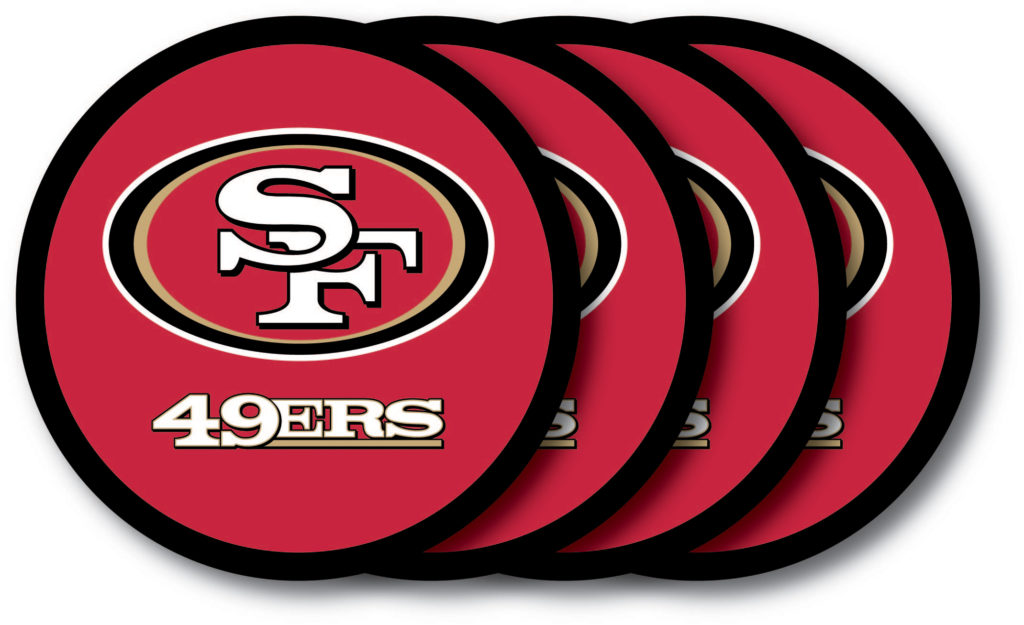 San Francisco 49ers Vinyl Coaster 4er - Sport-label.com